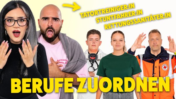 Tatortreiniger…?! 😳 Berufe zuordnen mit Parshad & Xhem!